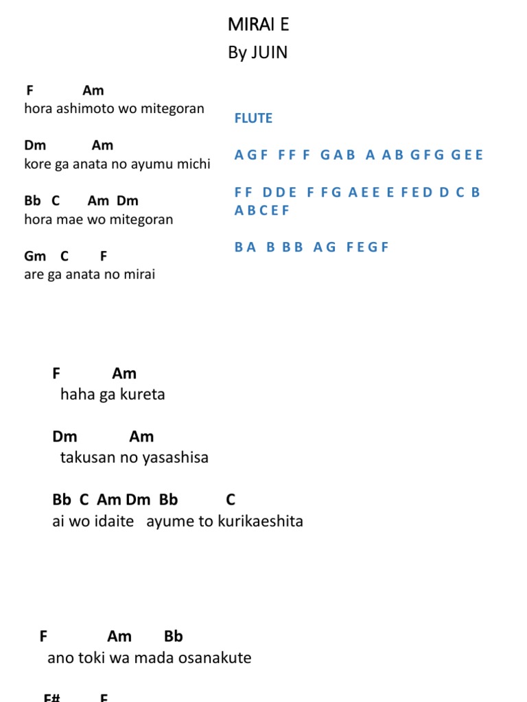 Mirai E by Juin: Hora Ashimoto Wo Mitegoran | PDF