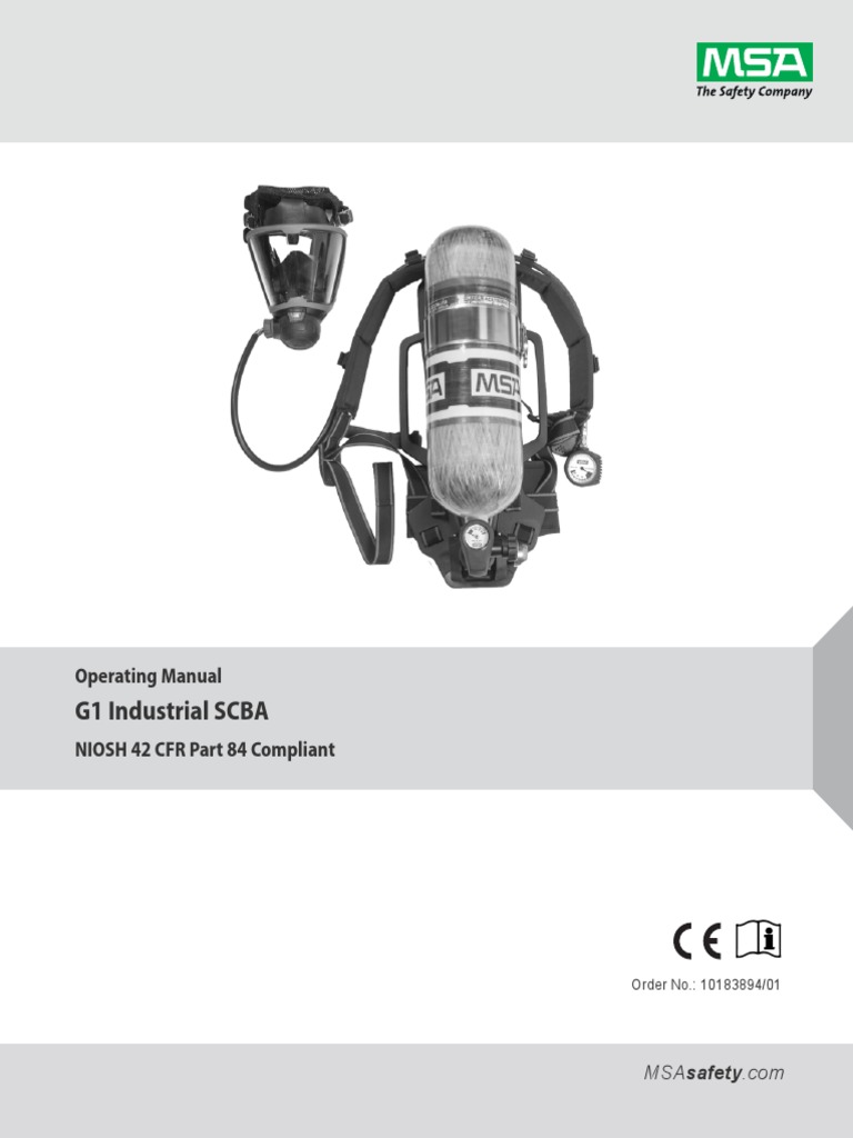 10183984-G1 Industrial SCBA User Manual-En | PDF | Gases | Safety