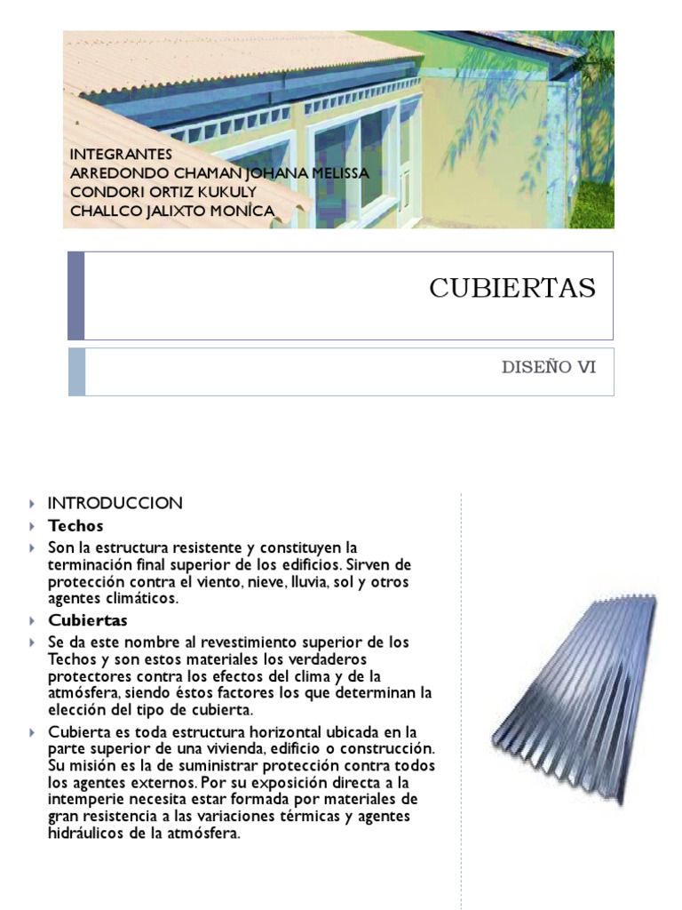Cubiertas | PDF | Techo | Chimenea