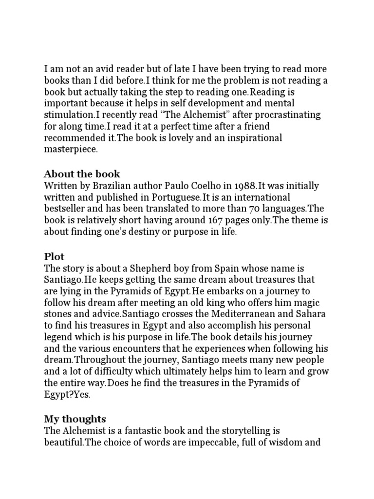 A Shepherd Boy's Inspiring Journey: A Summary and Reflection on Paulo ...