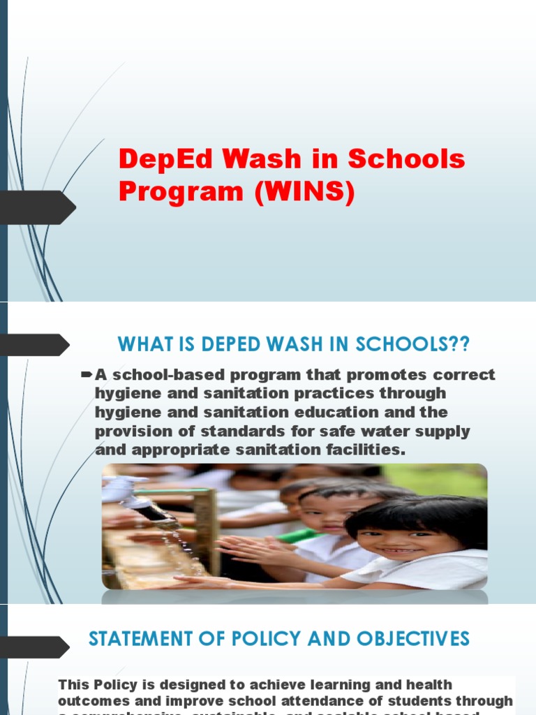 Deped Wash in Schools Program (Wins) | PDF