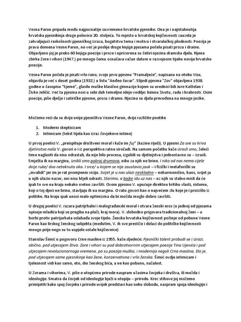 Vesna Parun | PDF