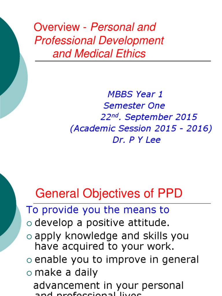 Overview PPD-Medical Ethics - 21st.. Sept 2015-2016 | PDF | Profession ...