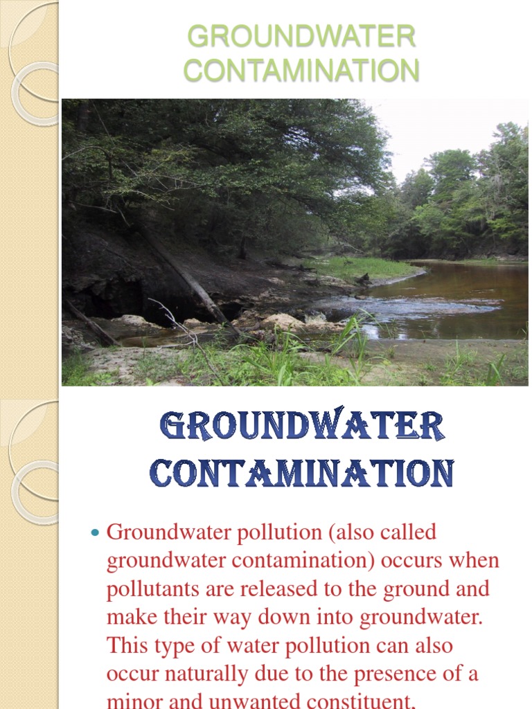 Groundwater Contamination | PDF | Environmental Science | Water Management