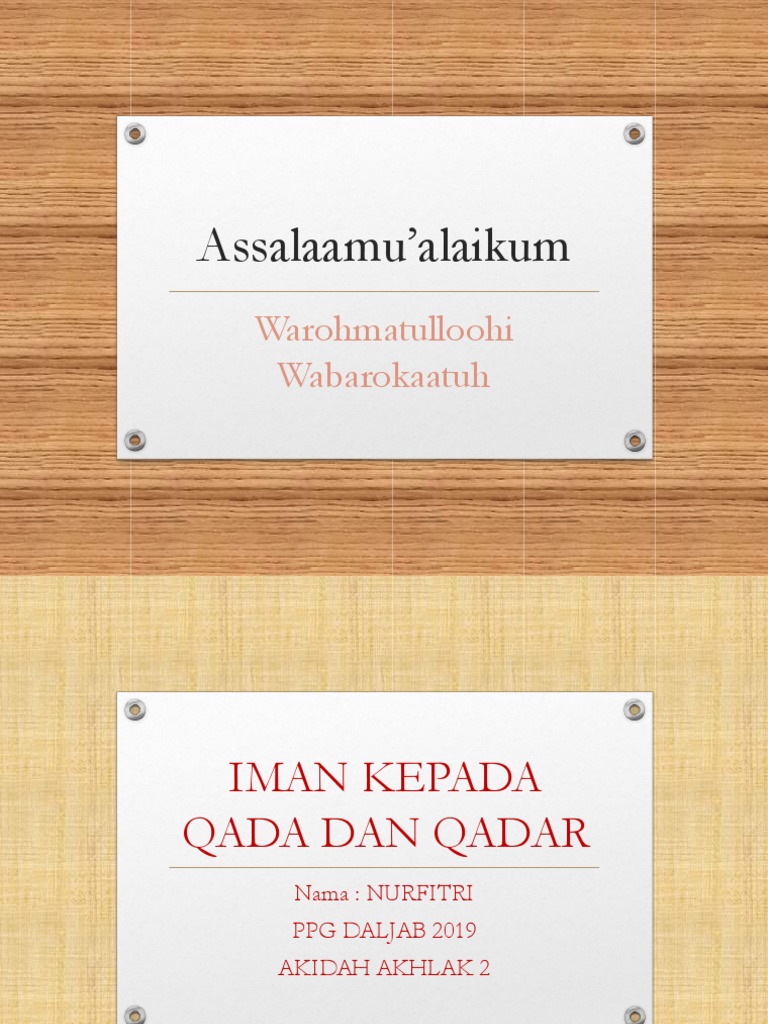 Tugas Power Point m1 Kb4 Nurfitri Akidah Akhlak 2 | PDF