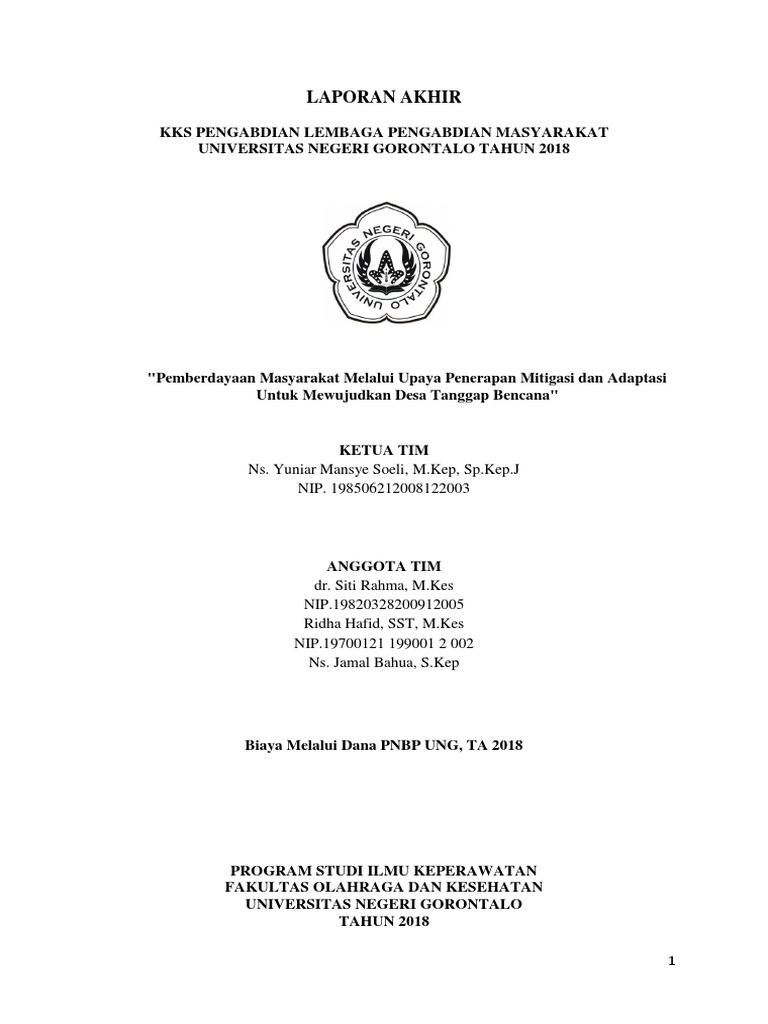 Pemberdayaan Masyarakat Melalui Upaya Penerapan Mitigasi Dan Adaptasi ...