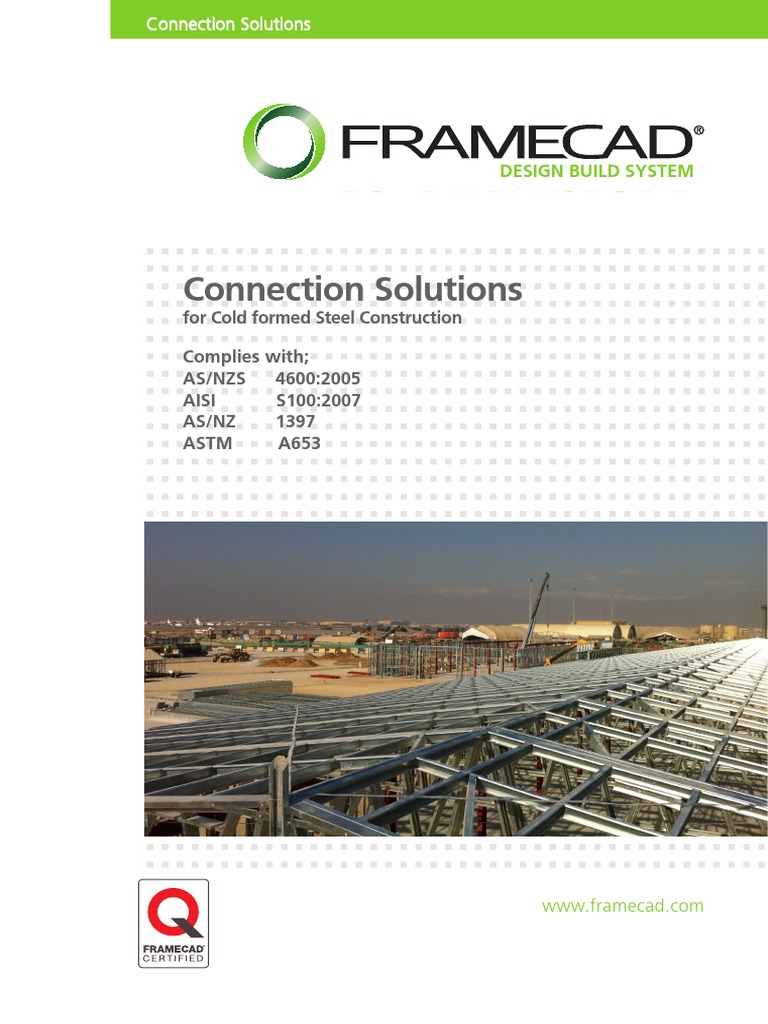Framecad Connector Solutions Technical Manual | PDF | Screw | Economic ...