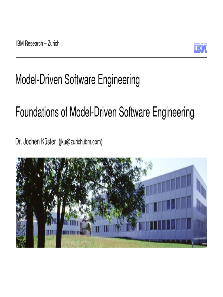 Model-Driven Software Engineering Foundations of Model-Driven Software Engineering | PDF ...