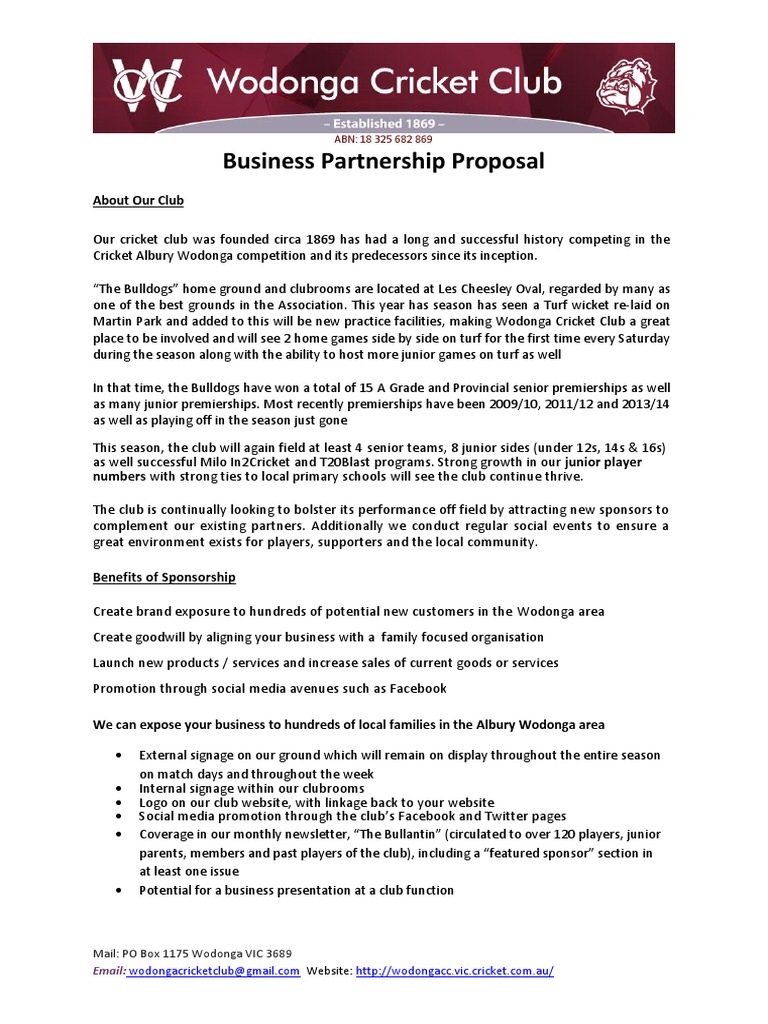 Business Partnership Sample | PDF | Mass Media | Communication