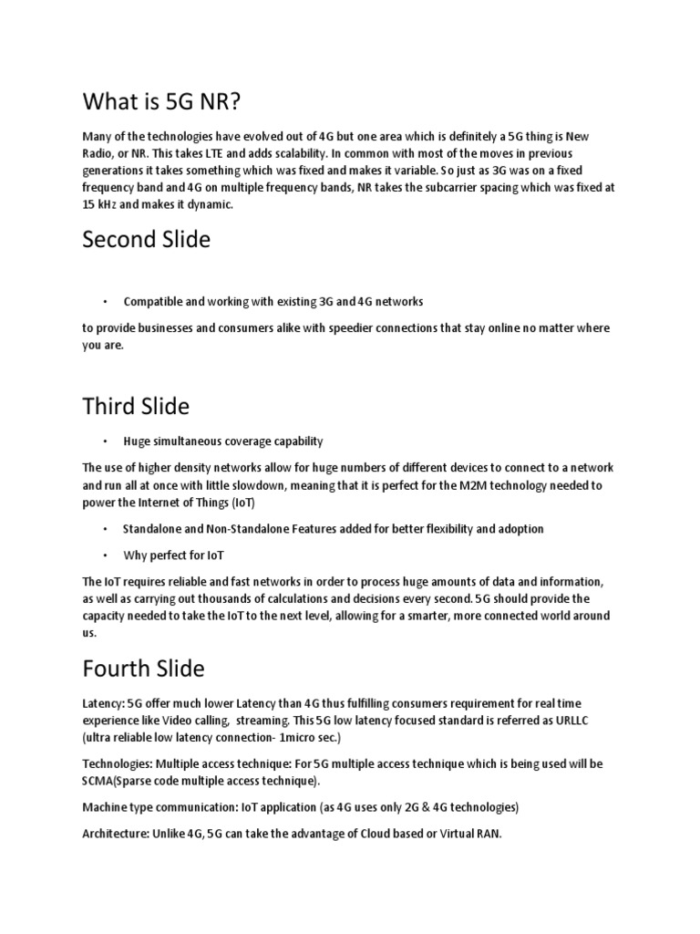 Understanding 5G NR Explained | PDF | 4 G | Internet Of Things