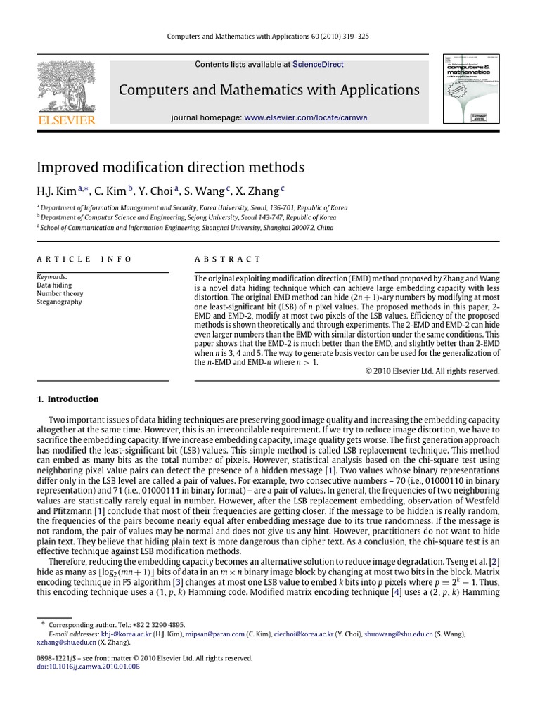 Computers and Mathematics With Applications: H.J. Kim, C. Kim, Y. Choi ...
