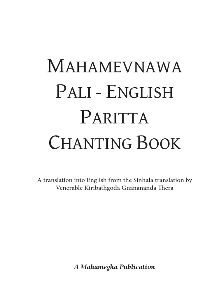 Paritta Book Sample | PDF | Gautama Buddha | Indian Religions