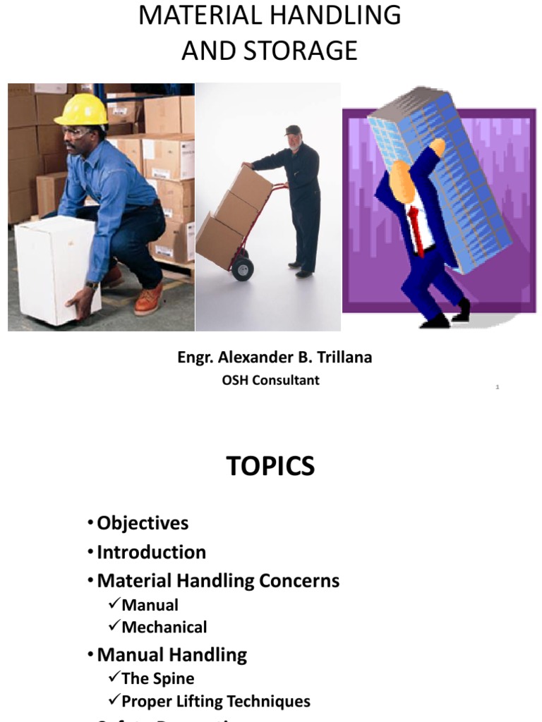 07 Material Handling and Storage (Participant Rev0) | PDF | Vertebral ...