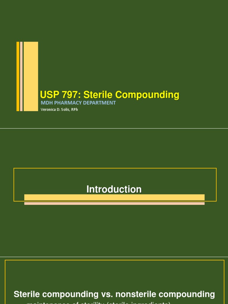 Usp 797 | PDF | Health Sciences | Medical Specialties