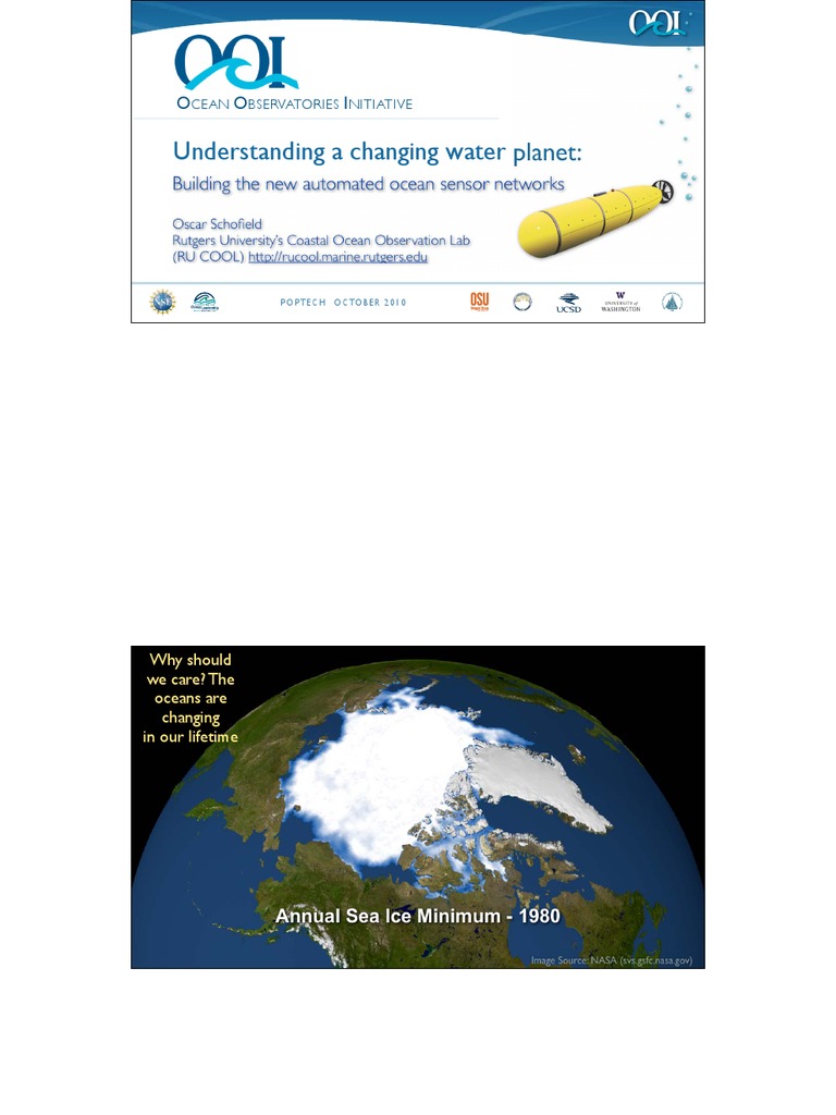 Understanding A Changing Water Planet: Building The New Automated Ocean ...