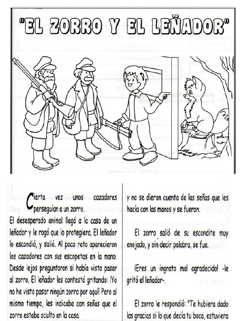 Taller Lect El Leñador Y El Zorro Pdf