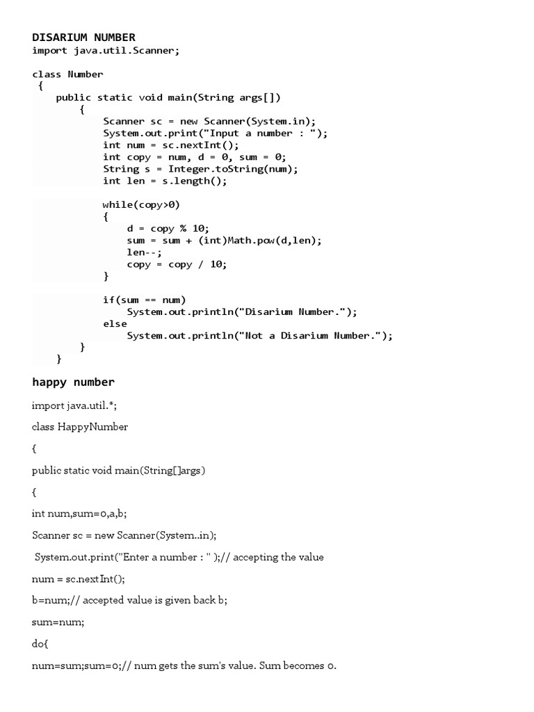 Disarium Number | PDF