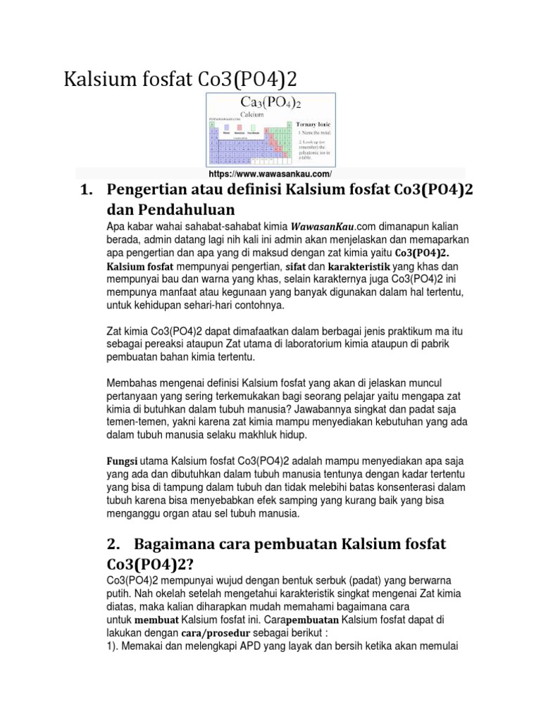 Kalsium Fosfat Co3 | PDF