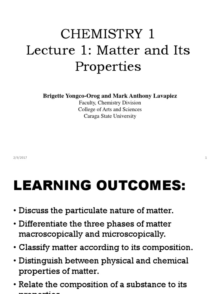 Properties of Matter Explained | PDF | Matter | Mixture