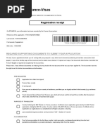 VFS France Visa Document Checklist | PDF | Receipt | Travel Visa