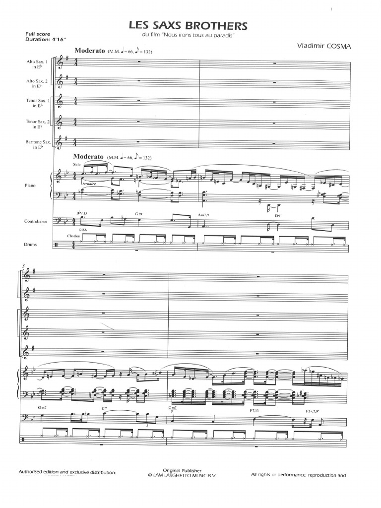 Sax Brothers Score 5 Saxs | PDF