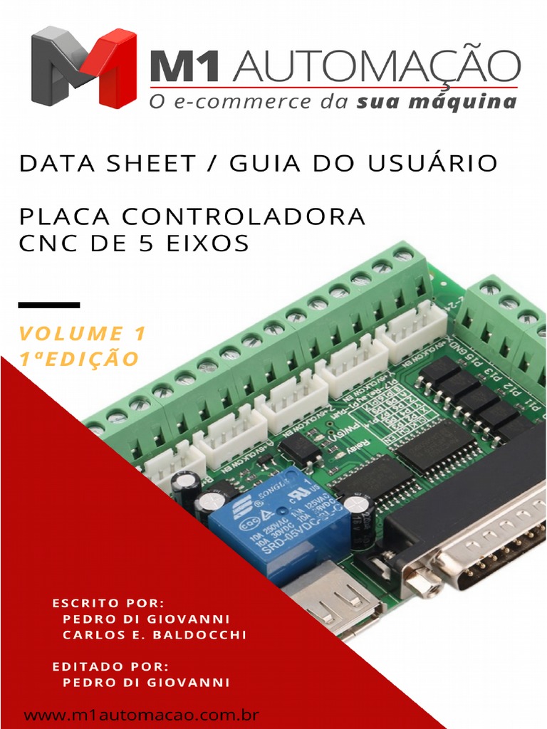 Manual Placa Interface Controladora CNC 5 Eixos Mach3 R01 | USB | Engenharia Elétrica