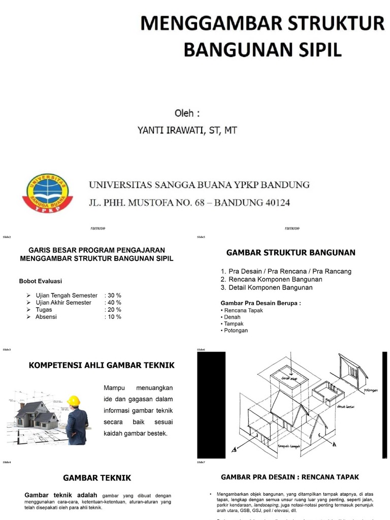 Menggambar Struktur Bangunan Sipil | PDF