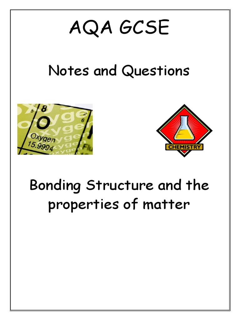 Notes and Questions: Aqa Gcse | PDF | Ionic Bonding | Fullerene