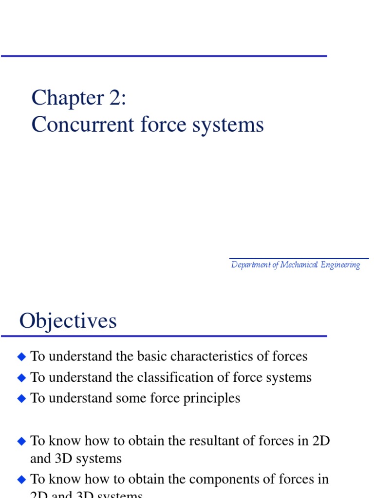 Determining the Resultant and Components of Concurrent Force Systems | PDF | Euclidean Vector ...