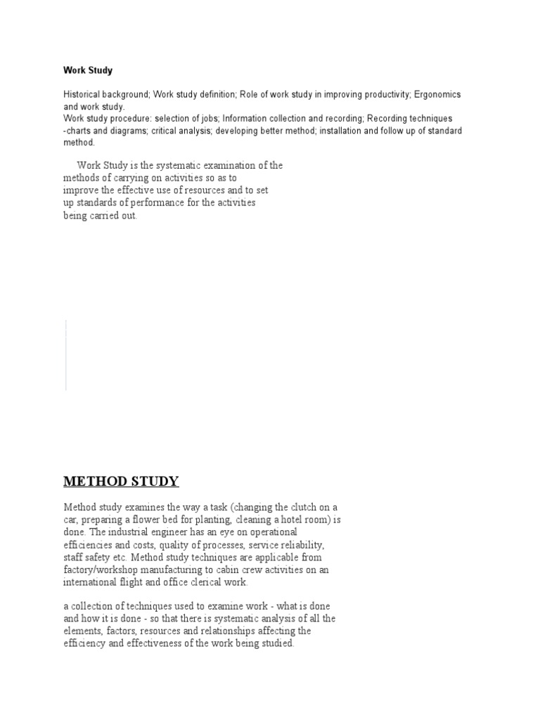 Work Study Pdf Cognition Systems Science