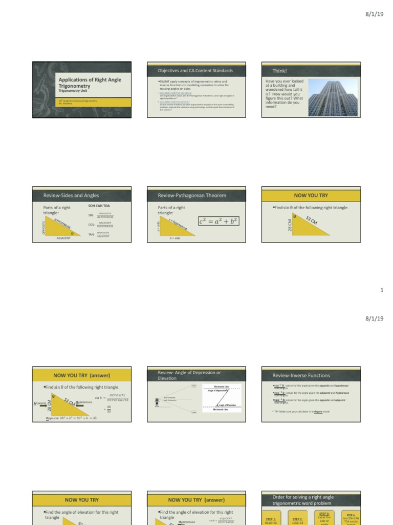Lecture PPT Slides | PDF | Trigonometry | Sine