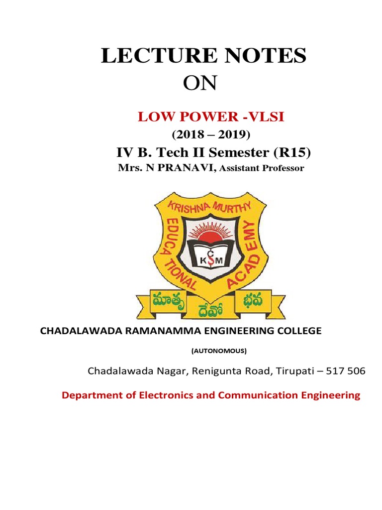 LPVLSI | PDF | Microprocessor | Integrated Circuit