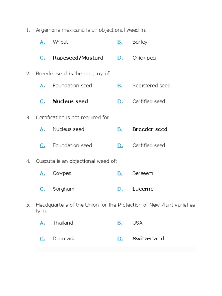 Agronomy Notes BPSC | PDF | Agriculture | Seed