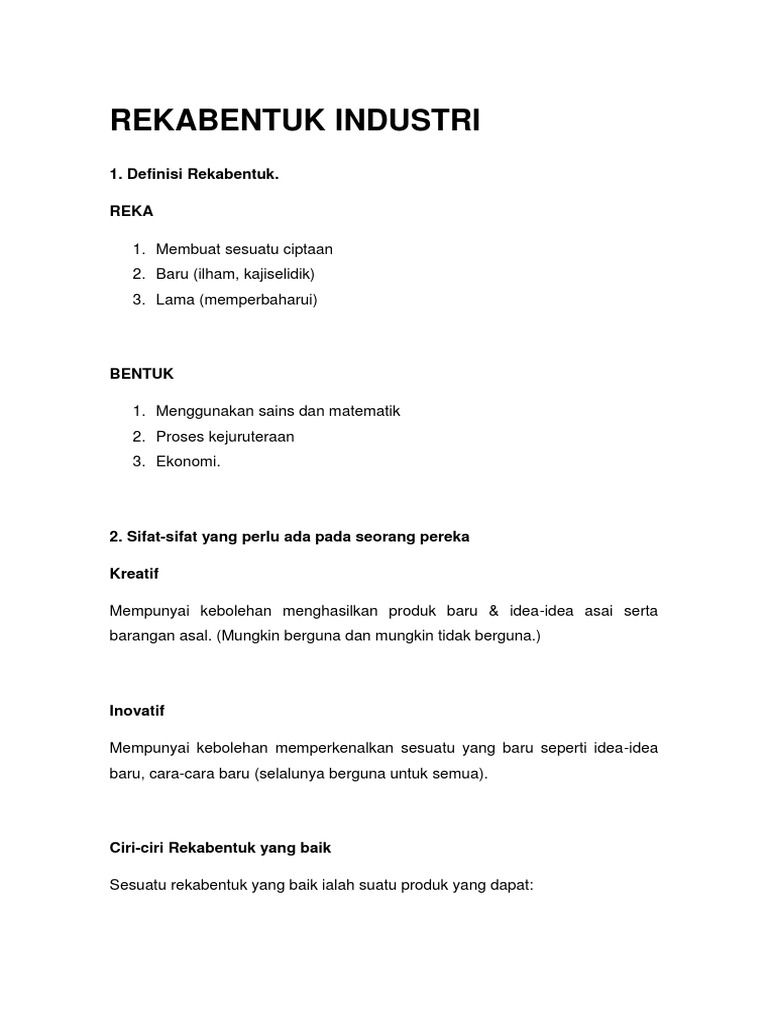 Reka Bentuk Industri | PDF