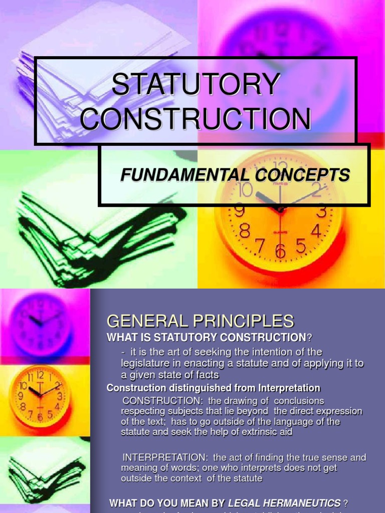 Understanding Statutory Construction | PDF | Statutory Interpretation ...