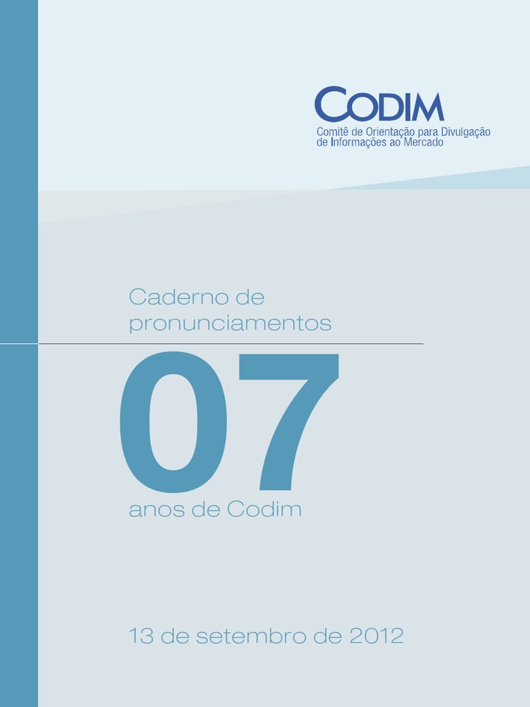 85 CODIM Book 7 Anos 2012 | PDF | Internet | Contabilidade