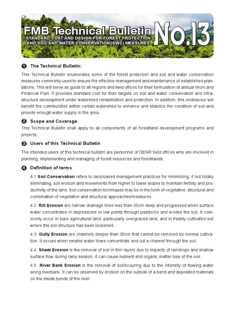 FMB Technical Bulletin Number 13.pdf | Erosion | Surface Runoff
