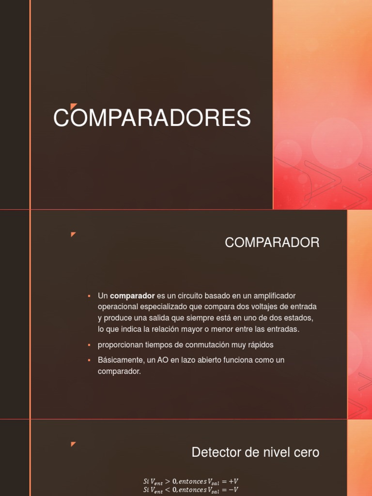 Comparadores: Funcionamiento y Aplicaciones | PDF | Circuitos ...