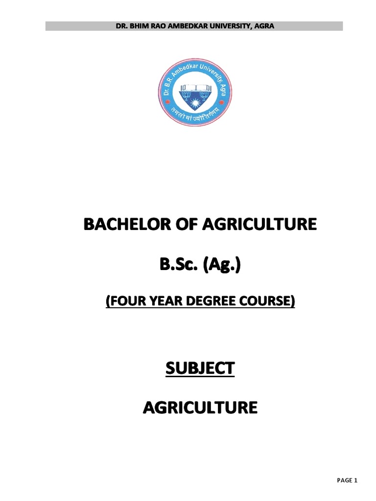 B.sc. (Agriculture) | PDF | Plant Pathology | Agriculture