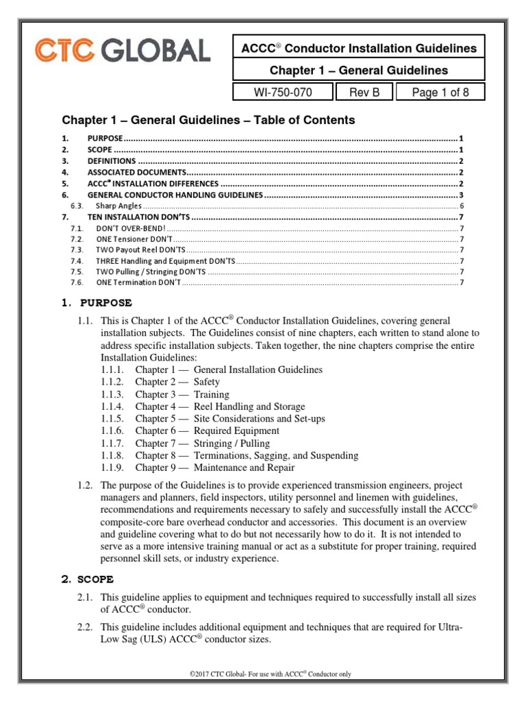 ACCC Conductor Installation Guidelines 20181 | PDF | Insulator ...