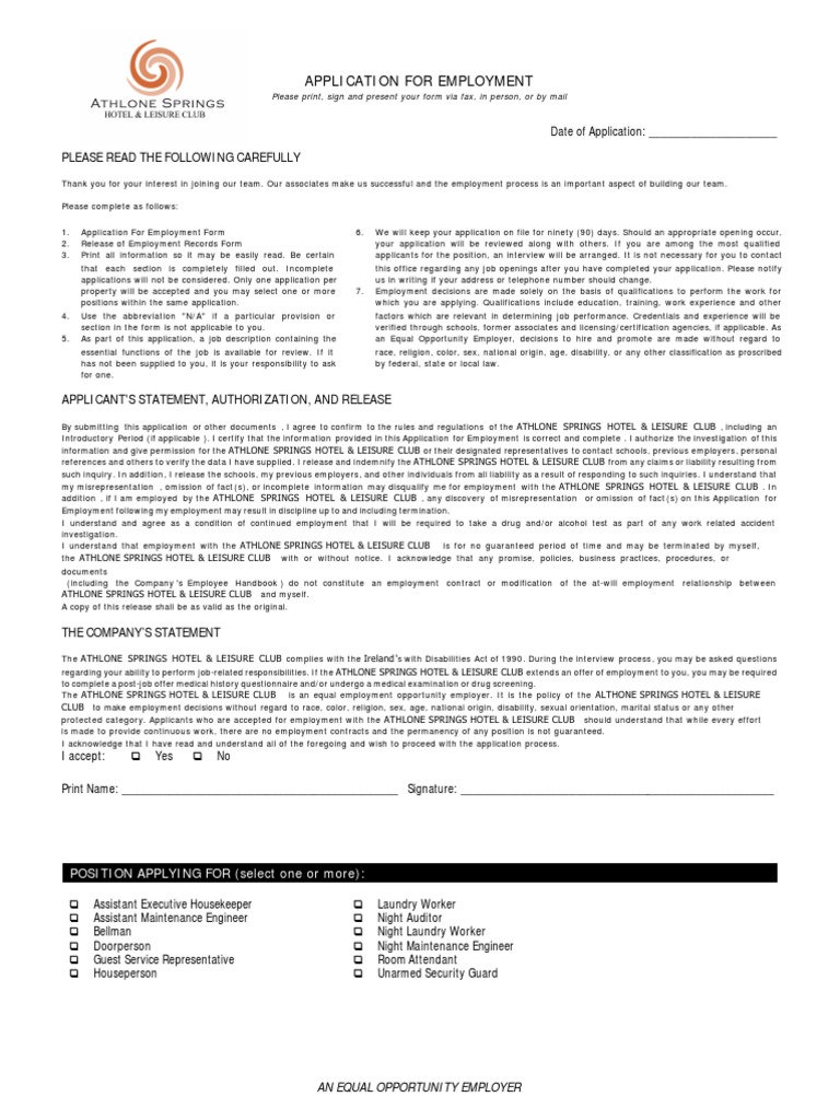 Job Application For | PDF | Felony | Employment