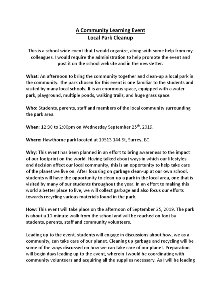 A Community Learning Event | PDF | Recycling | Behavior Modification