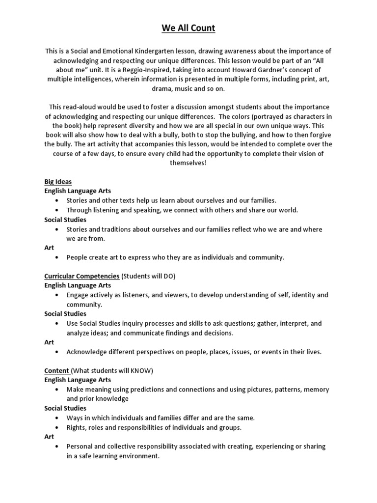 We All Count | PDF | Brainstorming | Identity (Social Science)