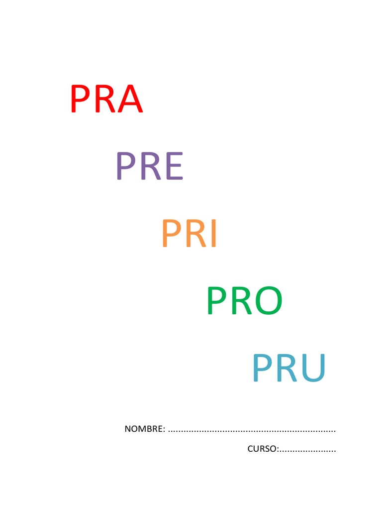Pra Pre Pri Pro Pru Mayuscula 1 | PDF