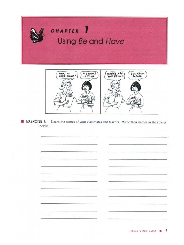 Betty Azar - Basic English Grammar 2e Capitulo 1 | PDF