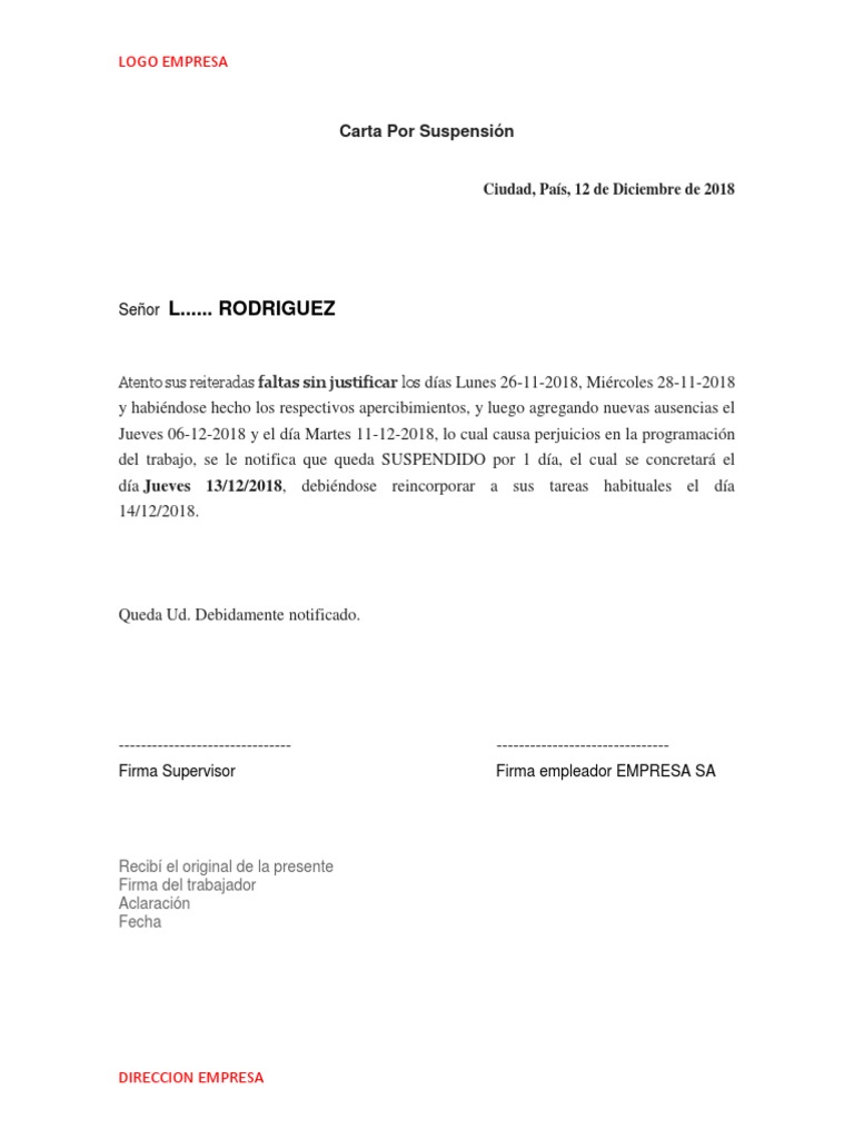 Carta De Aviso De Suspension De Servicio Por Falta De Pago Recipes Pad ... Carta De Aviso De Suspension De Servicio Por Falta De Pago Recipes Pad ...