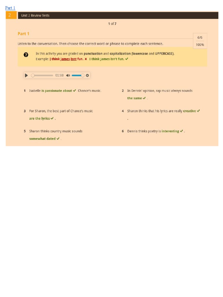 Summit 1 - Unit 2 General Test | PDF