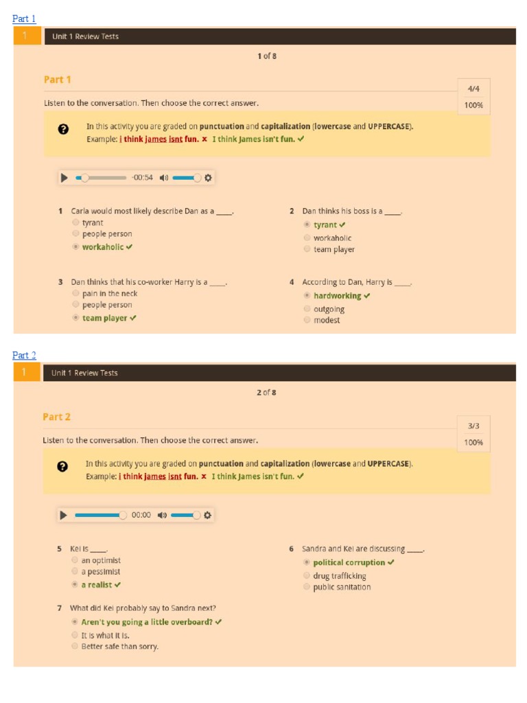 Summit 1 - Unit 1 General Test | PDF