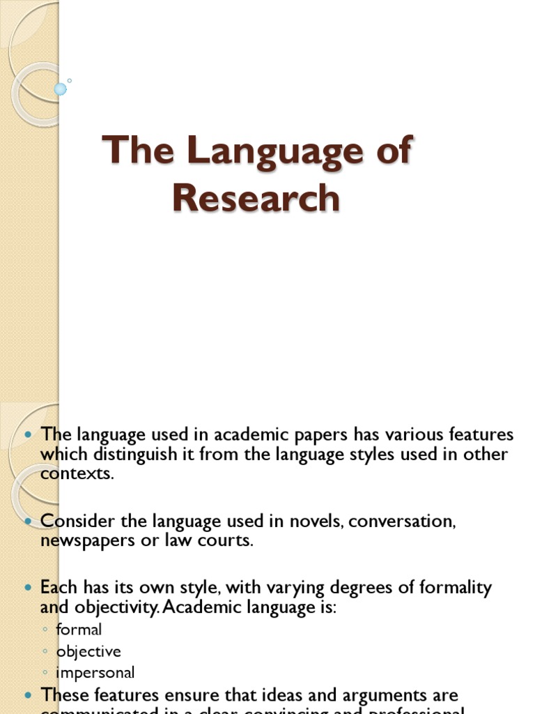 Academic Language | PDF | English Language | Human Communication