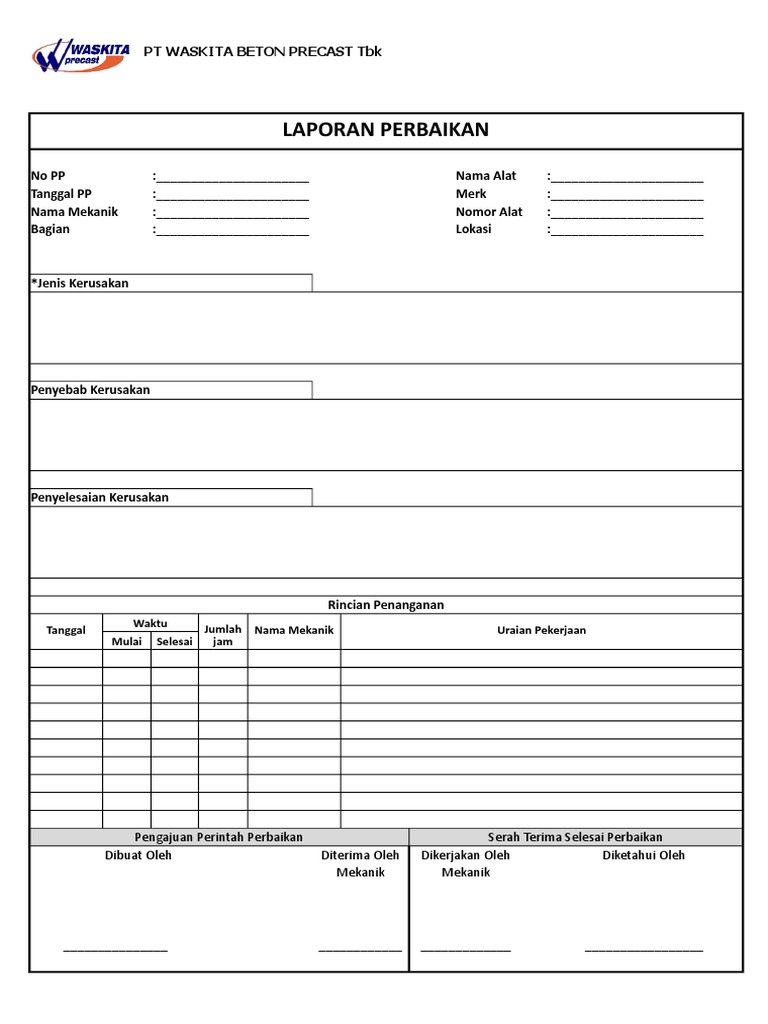 Laporan Perbaikan | PDF